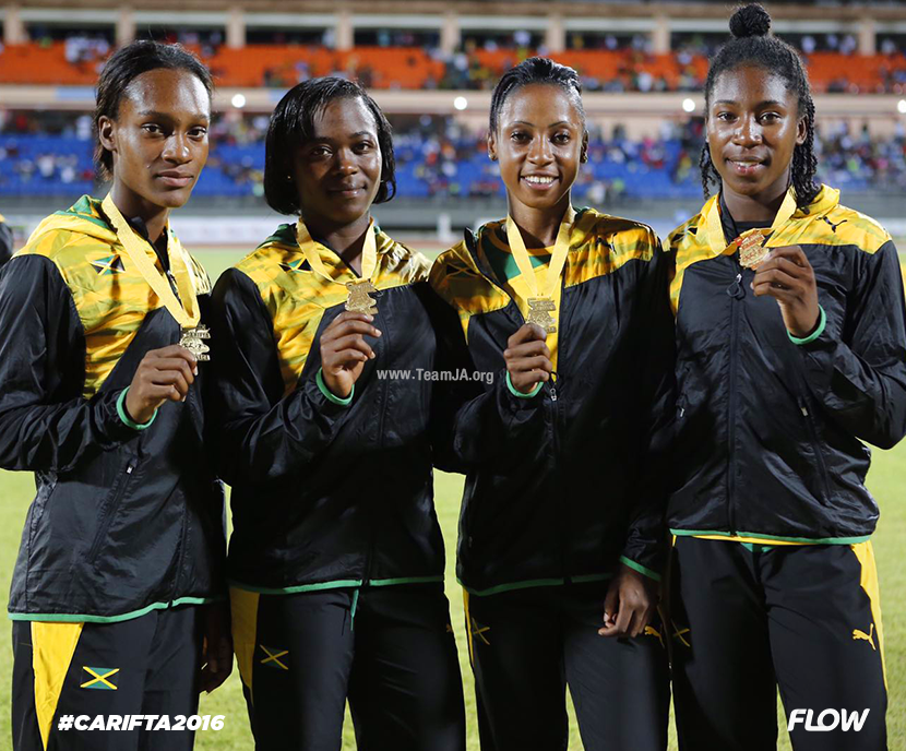 Team Jamaica sweeps sprint relays….ends Day 2 with 55 medals – Team Jamaica